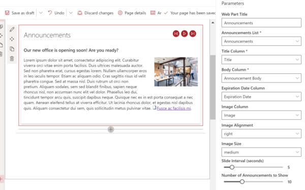 Announcements Carousel SharePoint Web Part Released!