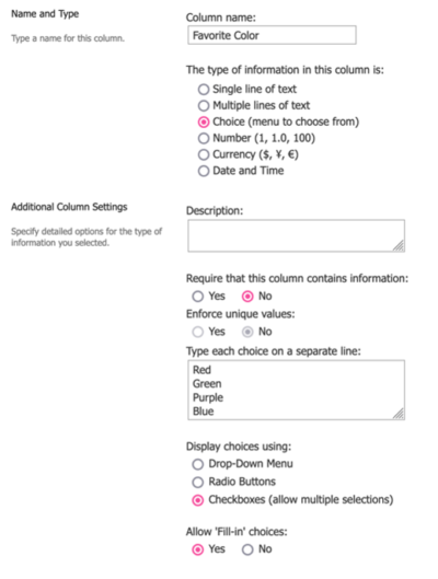 Patching A Multi Selection Fill In Sharepoint Choice Field Using A